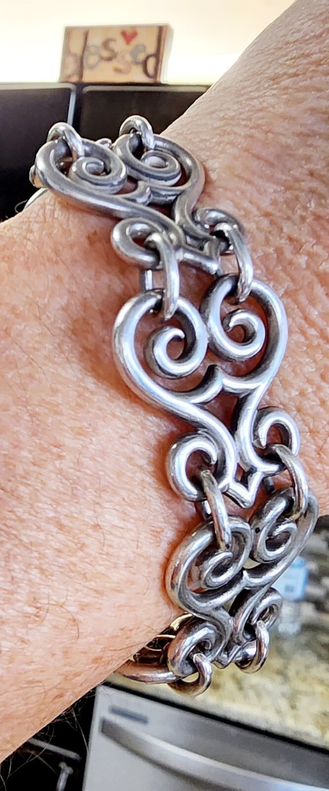 James Avery Retired Wide Link Scroll Bracelet Almost … - Gem