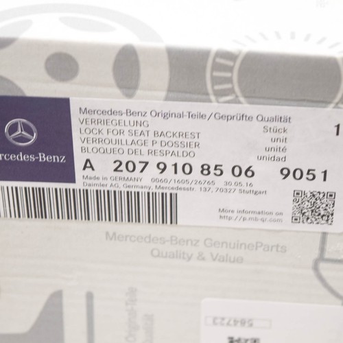 MB C W204 Bloqueo del respaldo del asiento izquierdo LHD ...