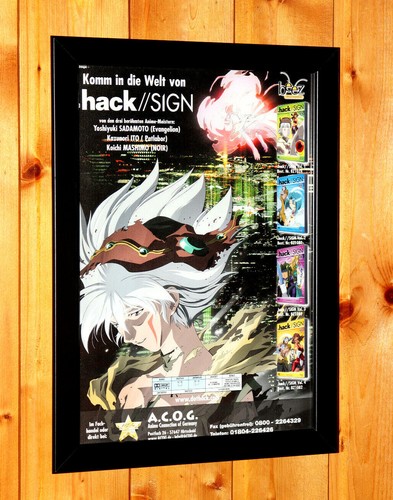 .hack//Sign Anime Manga Old Rare Poster / Ad Art Artwork Framed | eBay