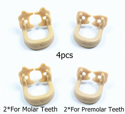 4*Dental Rubber Clamps Resin Kerr Soft Universal Dam Sheet Molar ...