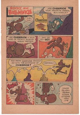1964 ROCKY AND BULLWINKLE CARTOON SHOW PRINT AD ART - CHEERIOS ...