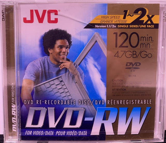 JVC DVD-RW for Data/Video DVD Re-Recordable 1-2x Speed w/ CPRM 4.7GB ...
