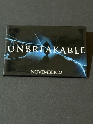 UNBREAKABLE Promotional Movie Button - BRUCE WILLIS M. NIGHT SHYAMALAN ...