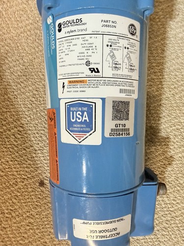 Goulds GT10 Irri-Gator Self-Priming Centrifugal Pump – 1 HP, 115V/230V ...