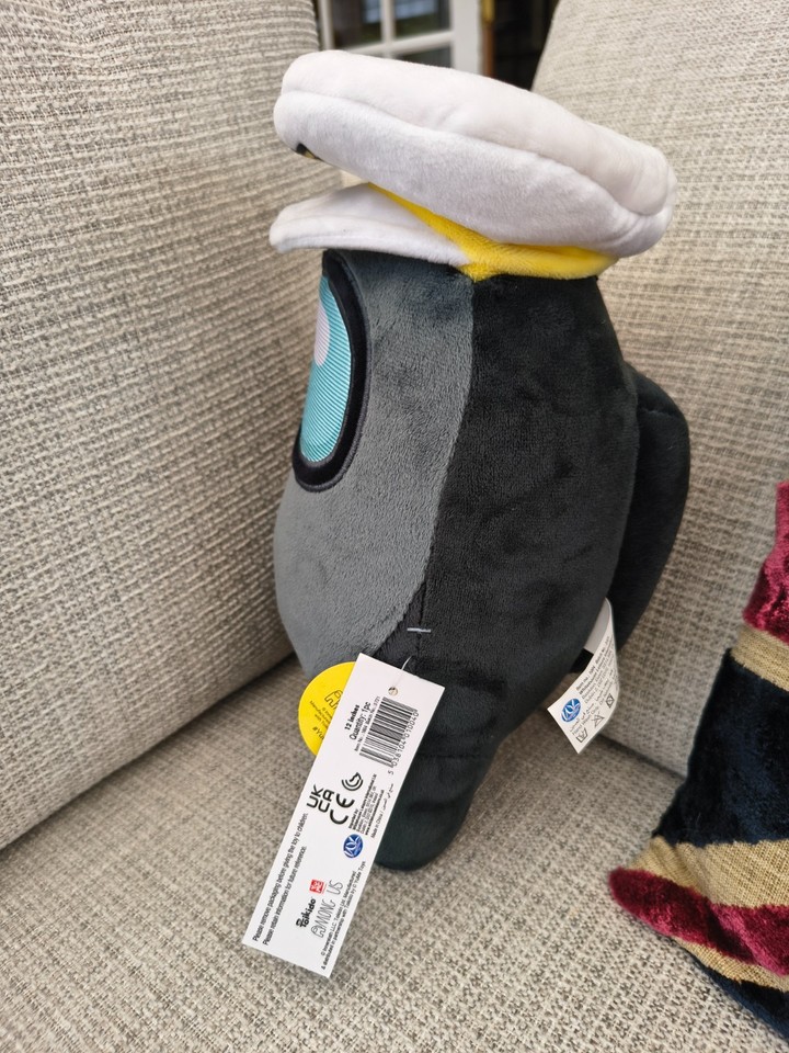 Genuine Among Us Medium Plush Toy - Black/ Grey | eBay UK