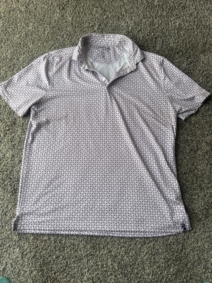 Y2K Kenneth Cole Golf Polo size medium pink and blue diamond square ...