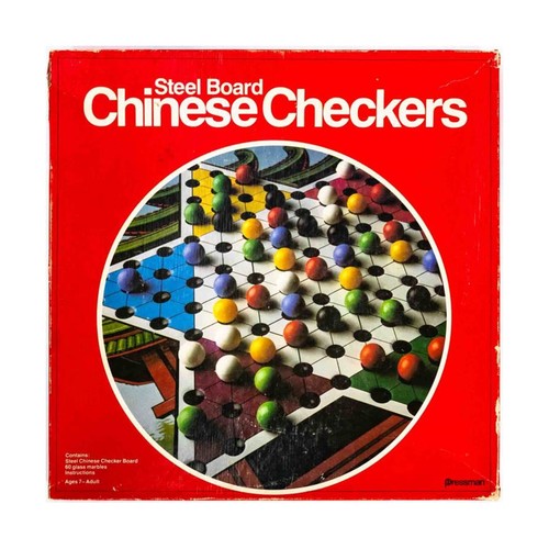 Pressman Boardgame Chinese Checkers w/Steel Board Box Fair/EX ...