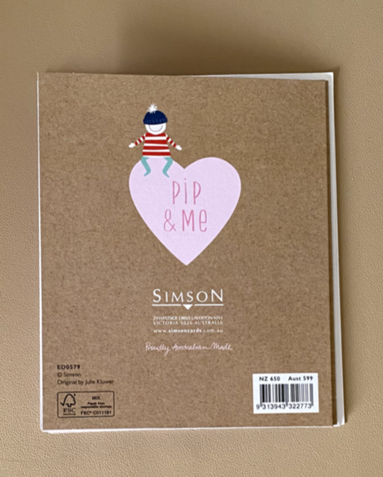 "I Don't Love You This Much" Heart Embossed Card by Pip & Me for Simson ...