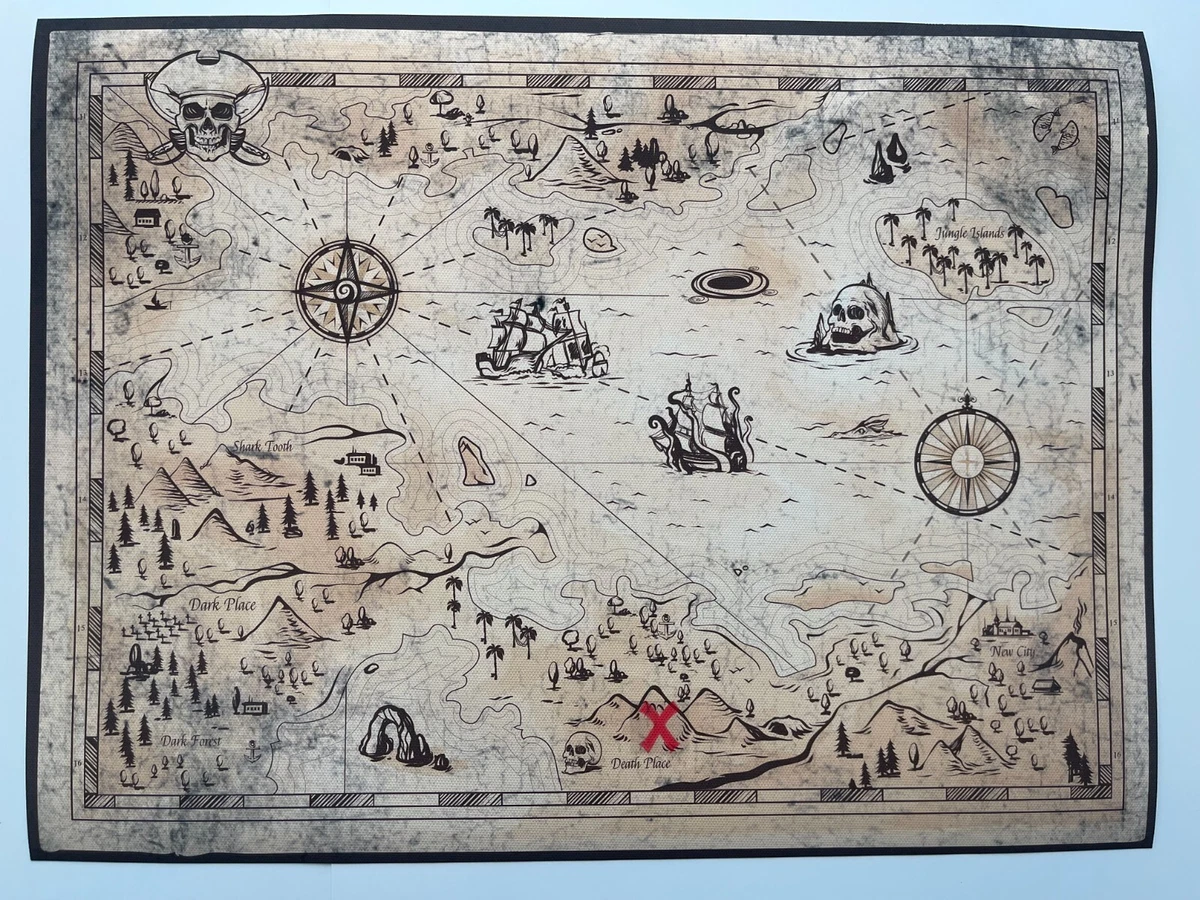 Old Pirate Treasure Map