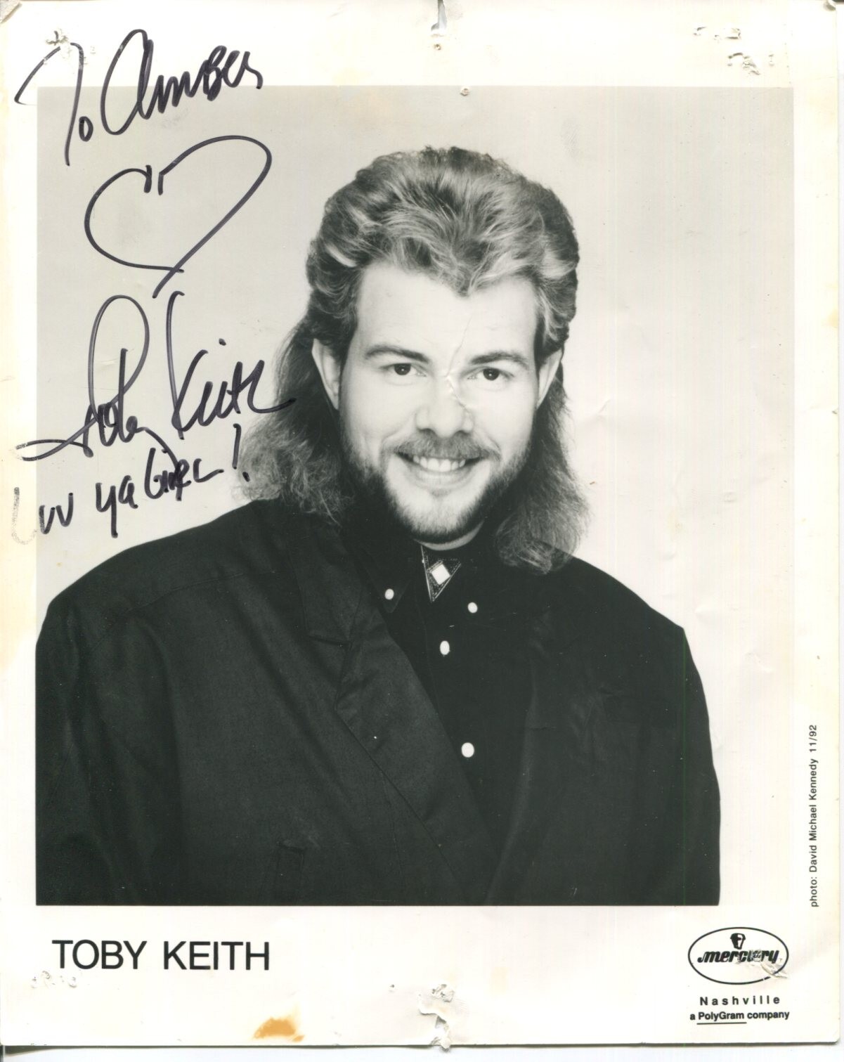 Toby Keith Red Solo Cup Country Singer Rare Early Signed Autograph ...