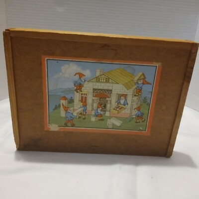 Vintage Ges Gesch Wood Puzzle/BLOCK Box Toy Set | eBay