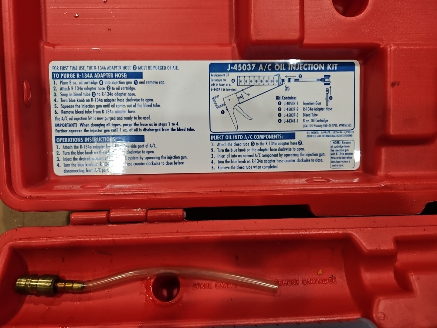 Kent Moore J-45037 A/c Oil Injection Kit Cs88 for sale online | eBay
