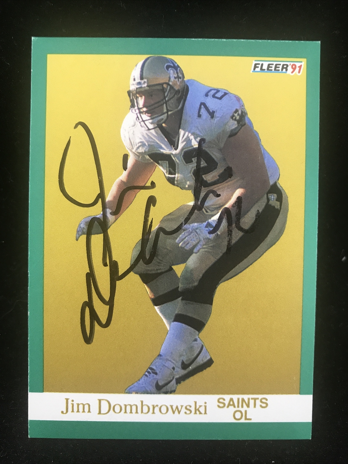 Jim Dombrowski -Virginia- New Orleans Saints Autographed Card | eBay
