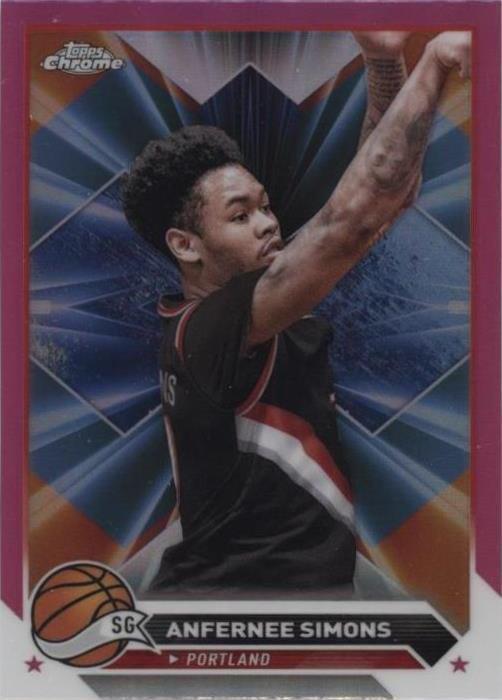 2023-24 Topps Chrome - Anfernee Simons #143 Pink Refractor for sale ...