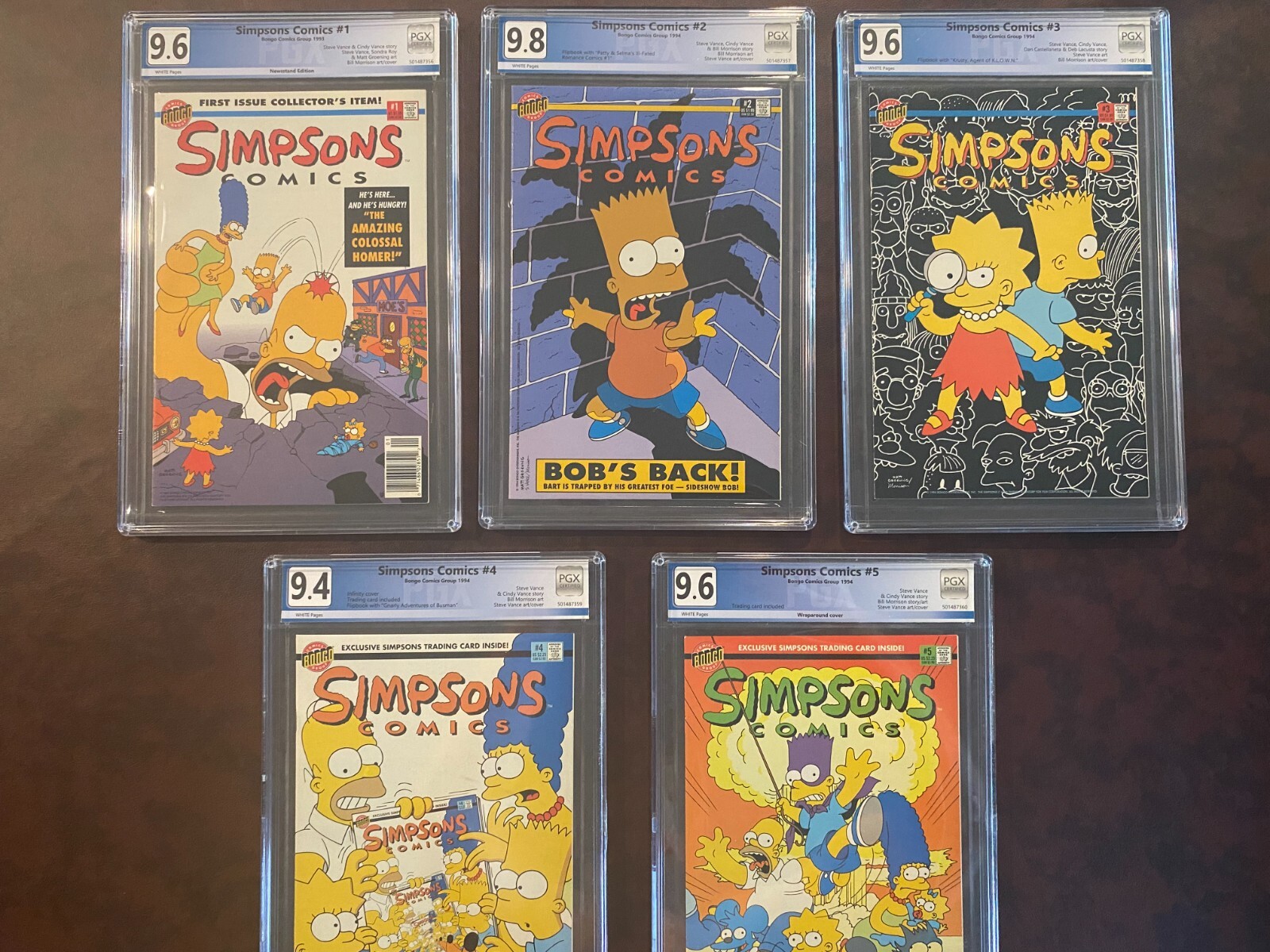 Bongo Comics The Simpsons Issues 1-5, PGX Graded 9.4-9.8 | eBay