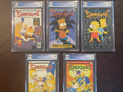 Bongo Comics The Simpsons Issues 1-5, PGX Graded 9.4-9.8 | eBay