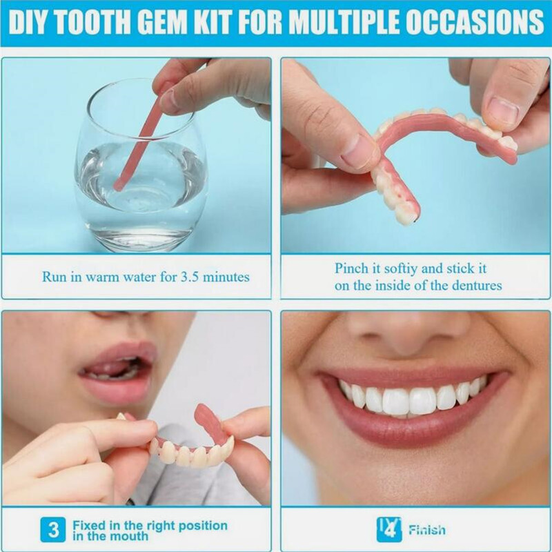 DIY Denture Repair Kit Full set Dental Upper & Lower False Teeth Kit ...