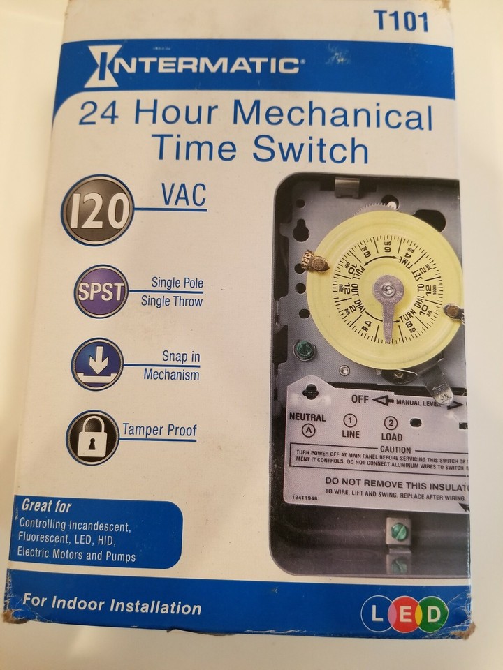 Intermatic T101 24 Hour Mechanical Time Switch - New 78275000018| eBay