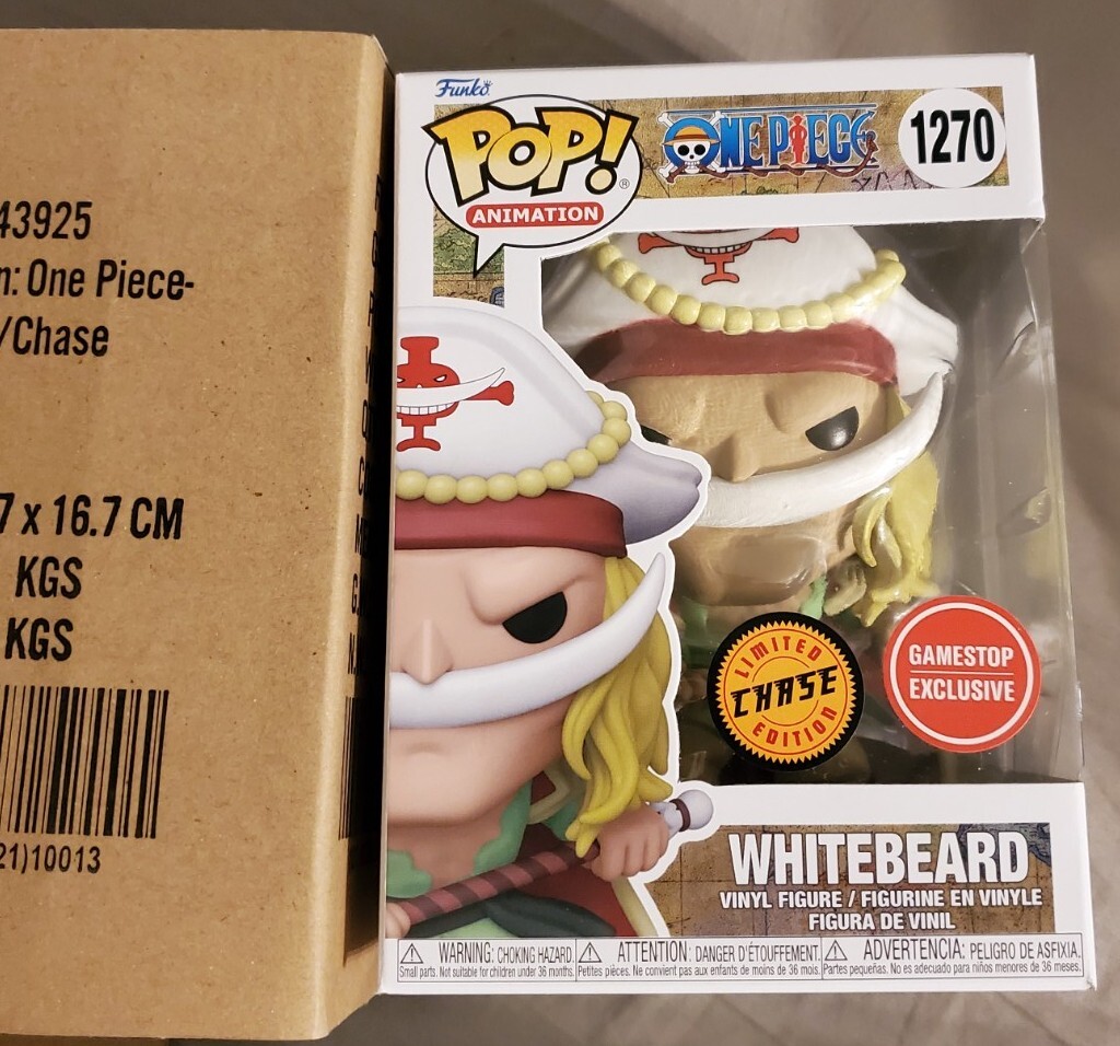 Whitebeard Gamestop 1270 Chase Funko Pop One Piece Ships safe Mint | eBay
