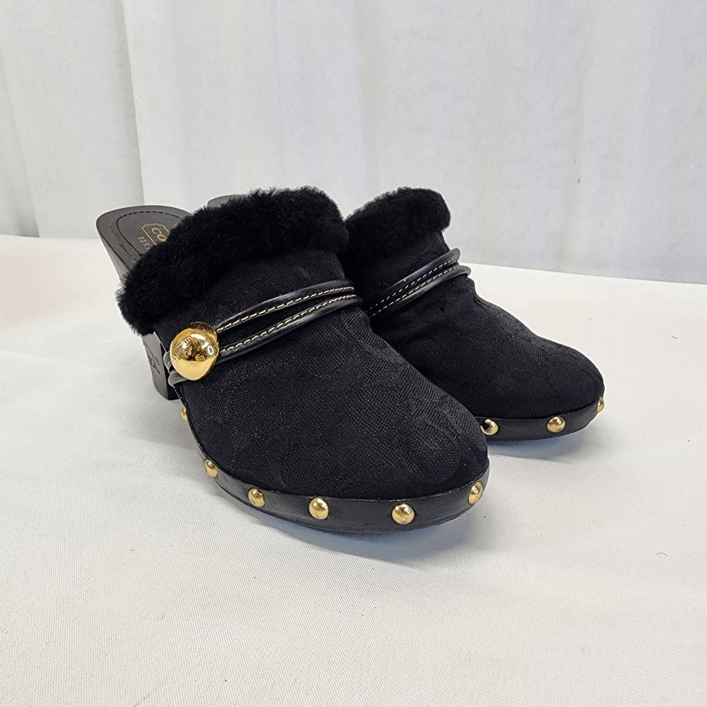 Coach Ivanka Signature Canvas Mule Clogs Size 7.5 - Gem