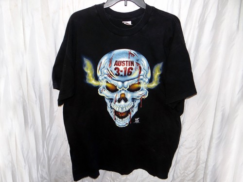Vintage WWF Stone Cold Steve Austin 3:16 Skull Blood 90's XL shirt | eBay