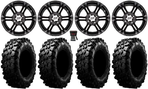 ITP SS212 14" Wheels Black 28" Carnivore Tires Textron Wildcat XX | eBay