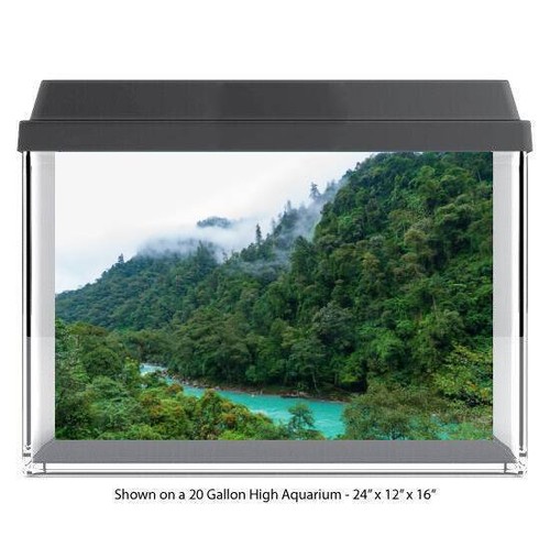 Lush Rain Forest Polyester Fish Tank Glass Back Drop Aquarium ...