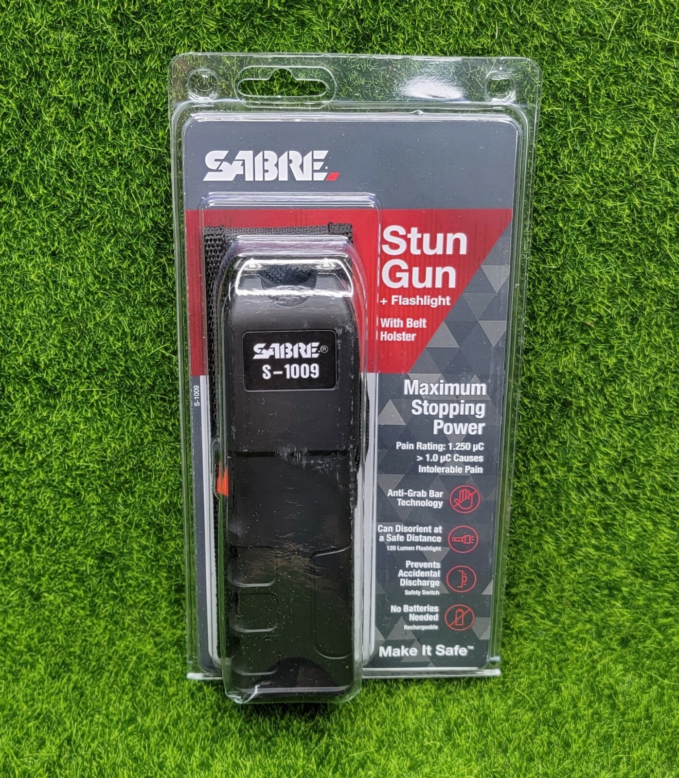 Sabre S-1009 Tactical Anti-Grab Stun Gun W/ LED Flashlight for sale ...