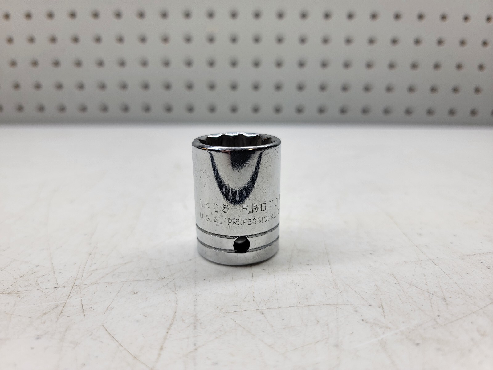 Proto Professional USA 7/8" 12 Point 1/2" Drive Shallow Chrome Socket ...