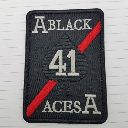 F-14 FIGHTER WEAPONS SCHOOL TOP GUN TOMCAT ACES 41 SQN HOOK PATCH DARK ...