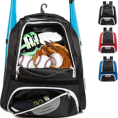Baseball Bag - Bat Backpack for Baseball, T-Ball & Softball Equipment ...