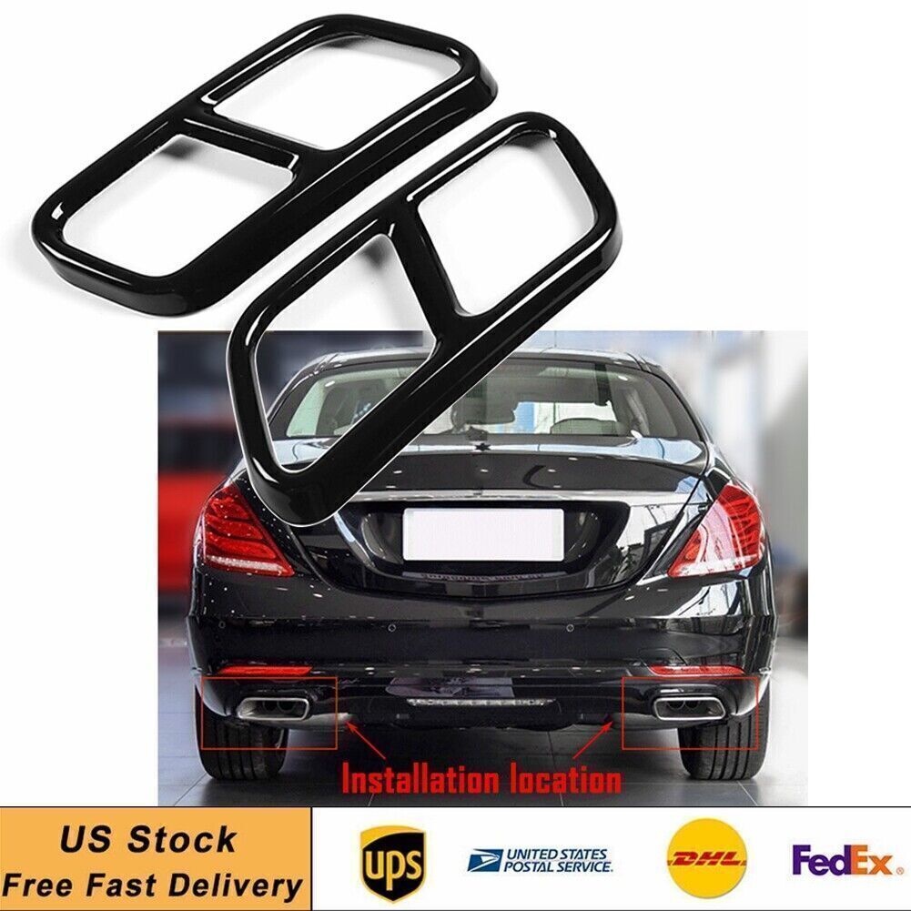 Rear Exhaust Muffler Tail Pipe Cover Trim For Mercedes Benz S Class ...