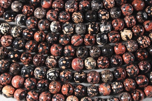MEXICAN RED SNOWFLAKE JASPER 10MM ROUND BEADS 16" STRAND | eBay
