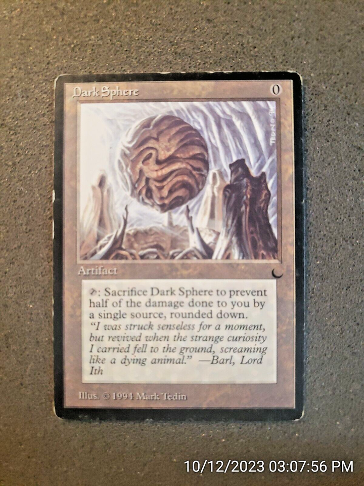 Magic The Gathering MTG Dark Sphere 1994 Played Card (DS3D1PH ...