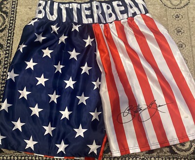 Butterbean Signed Autograph American Flag Boxing Trunks JSA COA | eBay