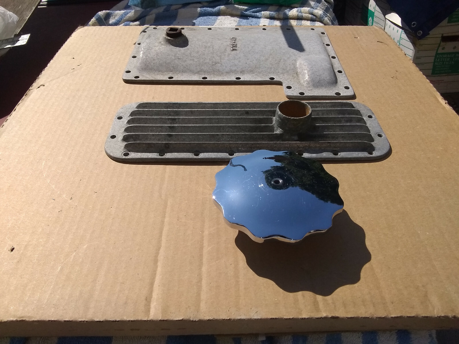 Duesenberg Engine Motor Cover Radiator Cap OIL PAN Parts lot J A Auburn ...