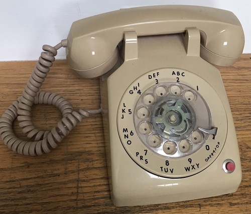 Vintage ITT Beige Rotary Desk Telephone | eBay