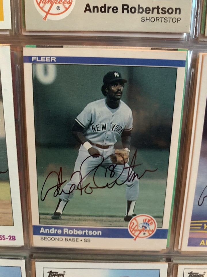 3 Andre Robertson autographed baseball cards | eBay