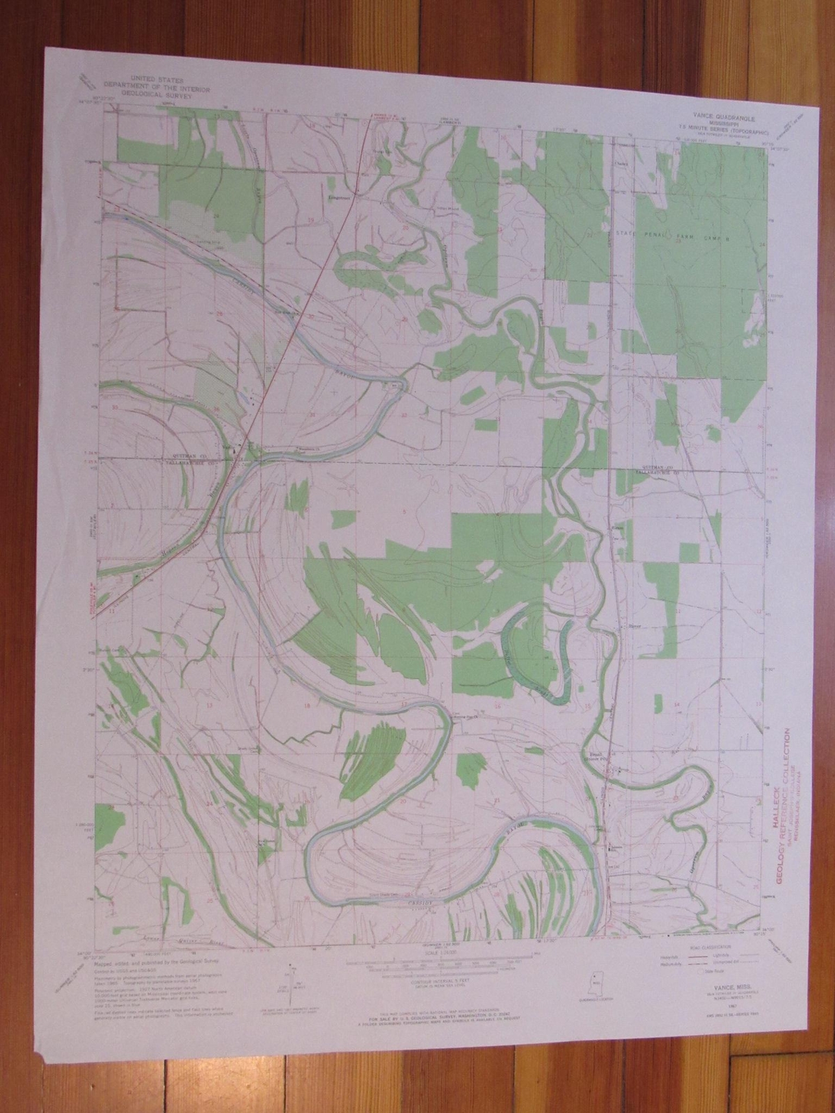 Vance Mississippi 1968 Original Vintage USGS Topo Map | eBay