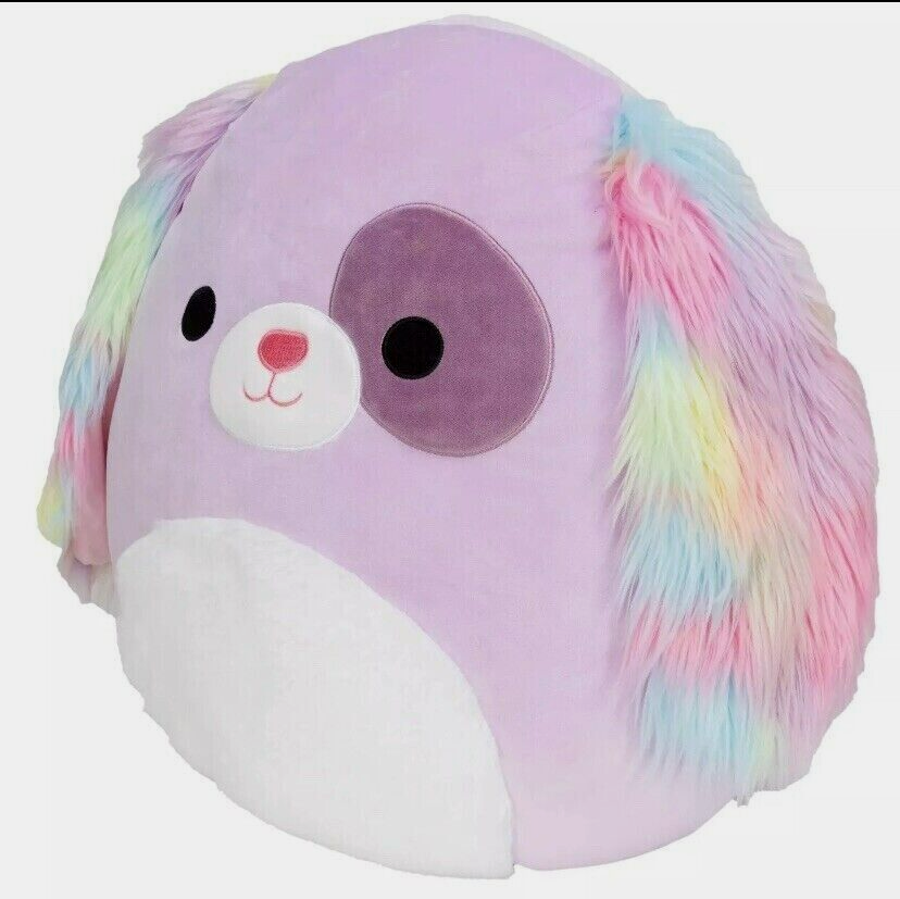 Squishmallow Barb The Dog 14” Puppy Rare Exclusive Pink Rainbow Fuzzy ...