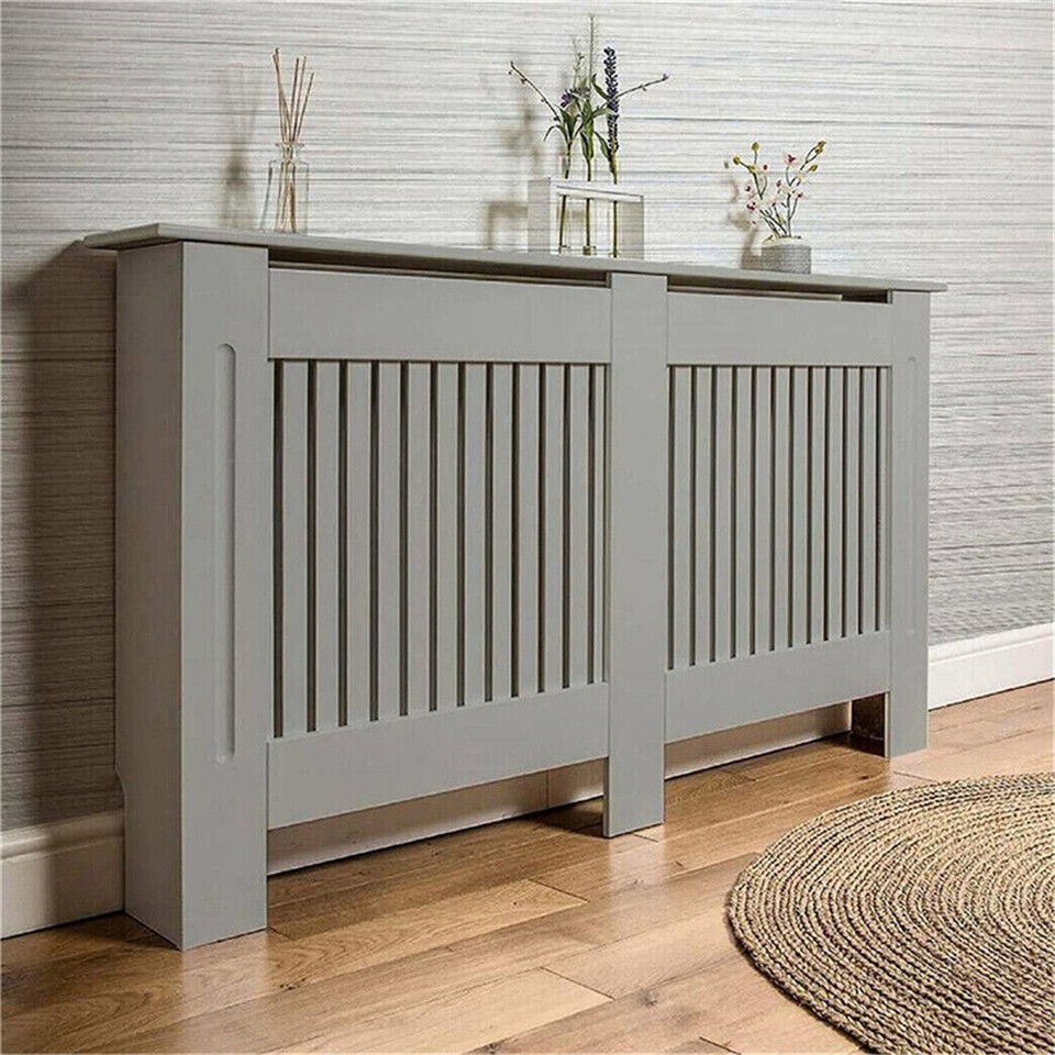 Extra Tall Radiator Cover 92cm Height MDF Cabinet Grill Shelf Furniture ...