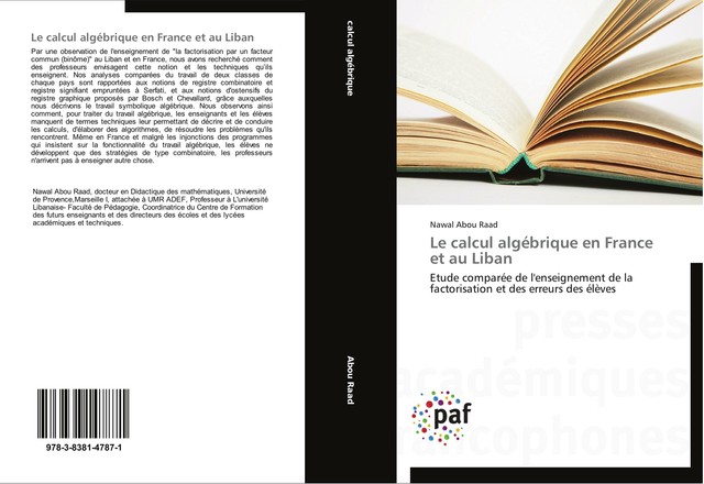Le Calcul Algébrique En France Et AU Liban von Nawal Abou Raad (2014 ...