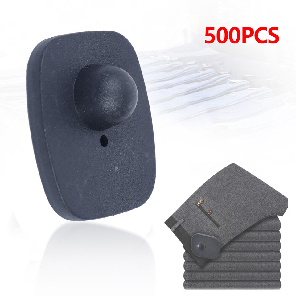 500X EAS Hard Tags Security Lock Tags+Pin Anti Theft Clothing Magnetic ...