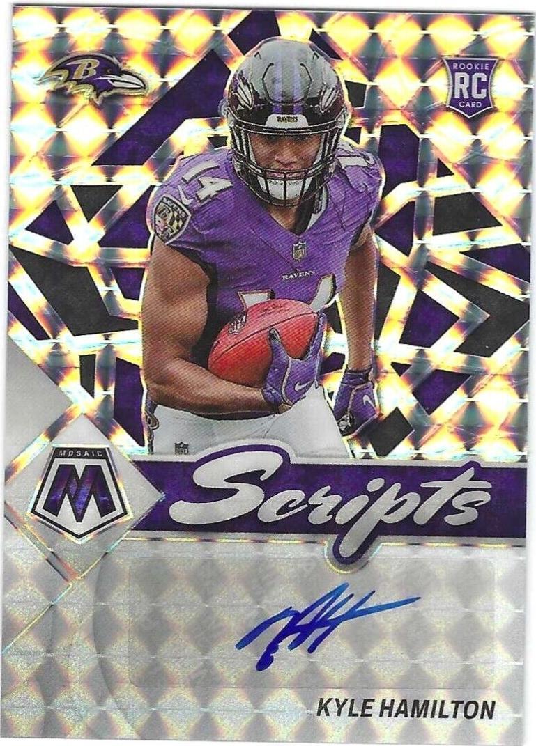 2022 Panini Mosaic - Rookie Scripts Kyle Hamilton #RS-KH (AU, RC) for sale online | eBay