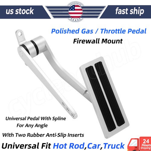 Universal Street Hot Rat Rod Aluminum Gas Pedal Firewall Mount Throttle ...