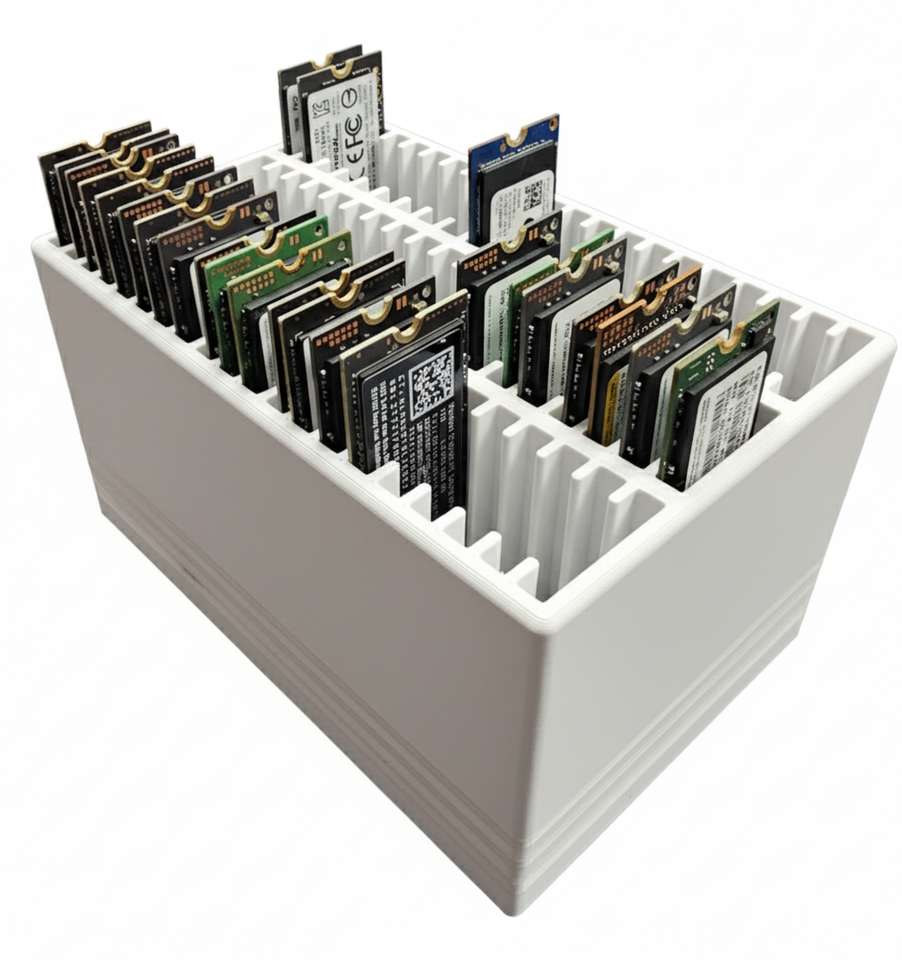 60 M.2 SSD Holder Storage Rack Organizer - NVMe SATA NGFF Solid State ...
