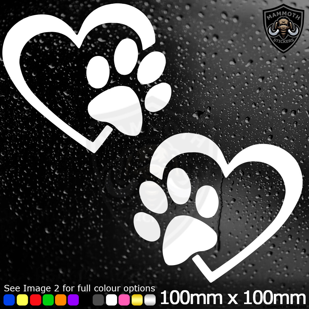 Paw Print Car Decal Sticker