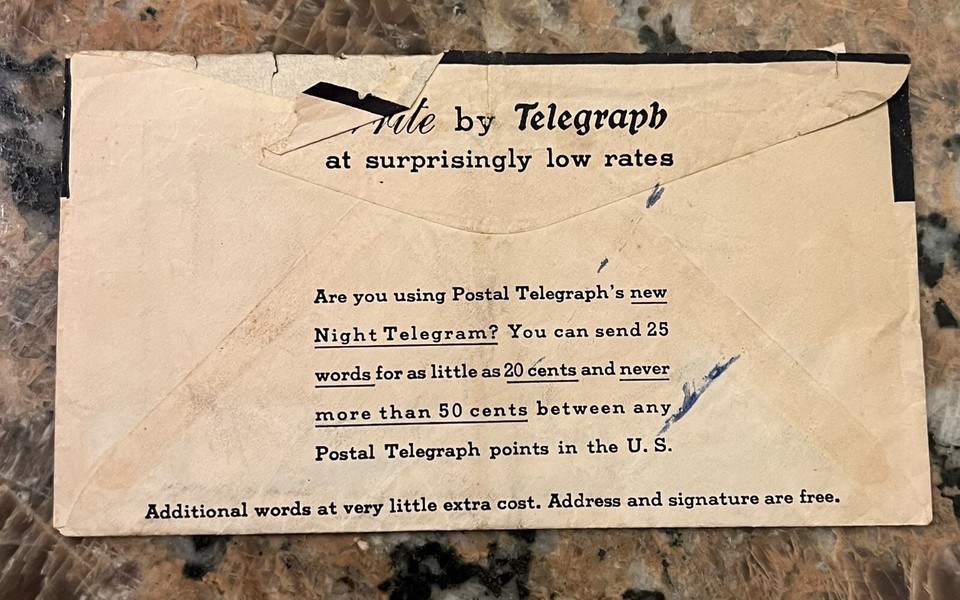 1935 Jack Hendrix Stamps Gospel Quartet Postal telegram | eBay
