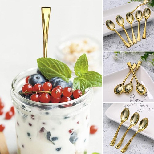 Picnic Imitate Metal Mini Spoon Set Pudding Spoon Ice Cream Spoon ...