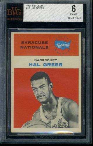 1961 FLEER HAL GREER SYRACUSE NATIONALS #16 BVG 6 EX-MT | eBay
